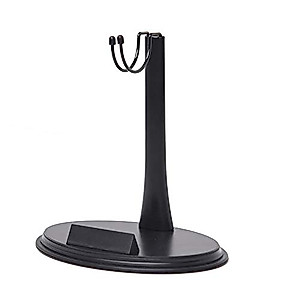 aokur 5Pcs Plastic 12inch Toys Doll Stand Holder Doll Accessories 1/6 Scape U Shape Action Figures Base Display Stand for Sideshow Figures Black