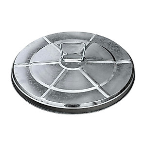 Trash Can Lid, Compotible with 20-Gallon Round Fire Resistant Garbage Container, Lid for Galvanized Steel Waste Bin