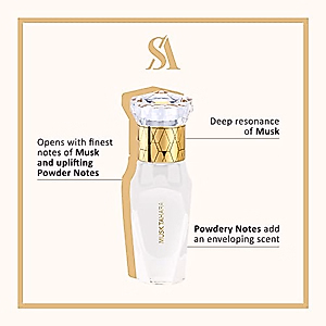 Swiss Arabian Musk Tahara For Unisex - Luxury Products From Dubai - Long Lasting Personal Perfume Oil - A Seductive, Exceptionally Made, Signature Fragrance - The Luxurious Scent Of Arabia - 0.4 Oz
