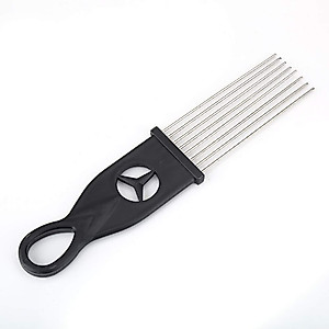 Alomejor Professional Guiro, 5 x 12.8'' Stainless Steel Guiro Shaker with Scraper Percussion Instrument