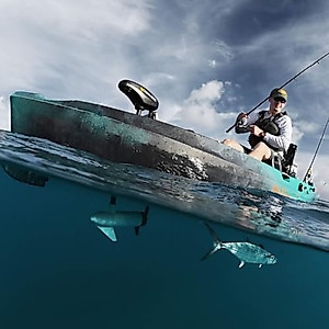 Old Town Sportsman AutoPilot 136 Motorized Fishing Kayak with Minn Kota Trolling Motor (Ember Camo)