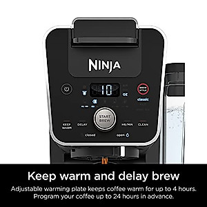 Ninja CFP201 DualBrew System 12-Cup Coffee Maker, Single-Serve for Grounds & K-Cup Pod Compatible, 3 Brew Styles, 60-oz. Water Reservoir & Carafe, Black
