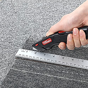 Hyper Tough QUICK-CHANGE RETRACTABLE UTILITY KNIFE + 3-BLADES Aluminum Body