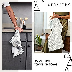 GEOMETRY Kitchen Tea Towel - Quick Dry Microfiber Cloth Dish Towels for Kitchen Drying - Premium Quick Dry Towel (Spring Sprout, 1-Pack)