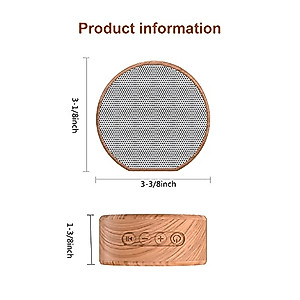 UZiLaCo Wireless Speakers, Portable Bluetooth Speaker with IPX4 Waterproof, Perfect Small Size, HD Sound, Wireless Bluetooth Speaker for Home Office Bookshelf Outdoor Travel Camping-White