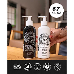 Tattoo Care Tattoo Aftercare Kit - Cream and Soap for Healing, Protecting and Brightening New and Old Tattoos - Cruelty-Free (KIT 6.7 fl OZ each)