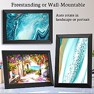 BSIMB 17-Inch 32GB Extra Large WiFi Digital Picture Frame 1920 x 1200 FHD IPS Touch Screen Electronic Photo Frame, Remote Control, Wall-Mounted, Easy Setup to Share Photos and Videos via App & Email