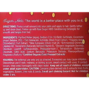 RS Raw Sugar Kids 2-in-1 Strawberry + Kiwi Shampoo and Conditioner 12 Oz. Plant Derived and Cold Pressed. Vegan and Cruelty Free., 12 Fl Oz (Pack of 1)