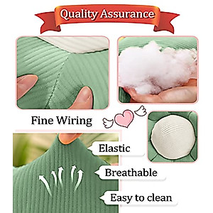 LRKOAYJGO Flower Pillow, Flower-Shaped Throw Pillow Butt Seating Cushion Flower Floor Pillow, Cute Decorative Plush Pillow for Chair Bed Sofa (Green, 14.9"