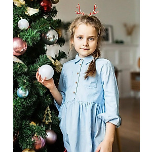 Hapdoo 2Pcs Christmas Reindeer Ponytail Bun Holder, Metal Banana Clips Hair Strong Hold Decorative Hair Claw Clips for High Ponytail, Xmas Hair Jaw Clips Barrettes Styling Accessories for Women Girls