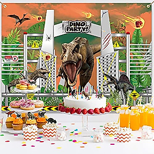7x5ft Dinosaur Backdrop Jurassic Theme Dinosaur Birthday Photography Backdrop for Boy Kids Adults Indoor Outdoor Dinosaur Birthday Decoration Party Supplies Backdrop