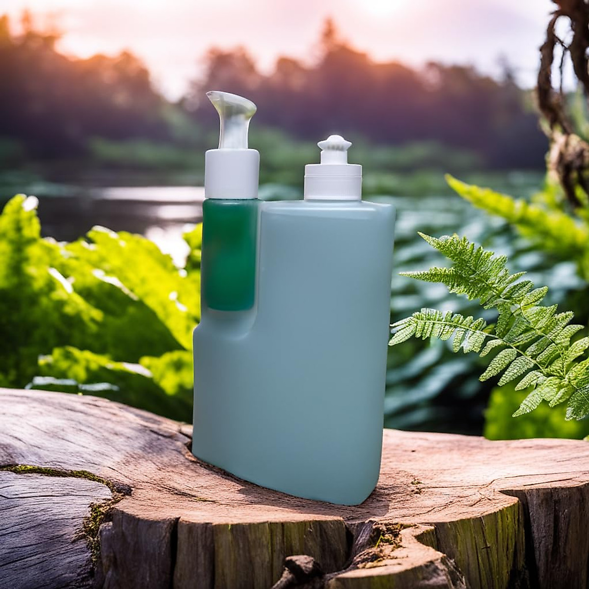 Kasian House Portable 2 Compartment Foam Soap Hand Washing Bottle(18.60oz) - Refillable Soap and Water Bottle for Travel, Sports, Beach, Camping, Fishing, Playground, Parents, On the Go Hand Sanitizer