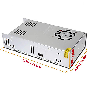 JOYLIT 12V Power Supply 30A 360W, Universal Regulated Switching Transformer AC 110V/220V to DC 12 Volt 30Amp Adapter for LED Strip Lights, 3D Printer, CCTV Camera, Radio Project