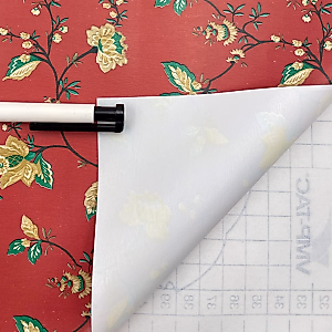 Yifely Boho Red Leaf Shelf Liner Removable Cabinet Drawer Covering Vinyl Paper Christmas Wall Decor 17.7 Inch by 9.8 Feet