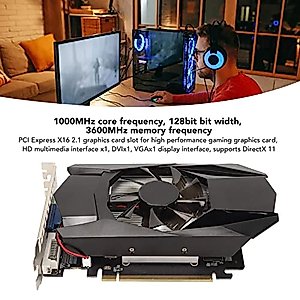 4GB GDDR5 Graphics Card,Computer PC Gaming Video Graphics Card,128bit 1000MHz Core Frequency Supports DirectX 11 PCI Express X16 2.1,Gaming Graphics Card for AMD for Radeon HD 7670