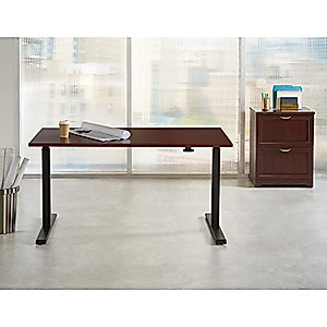 Realspace® Magellan Pneumatic Height-Adjustable Standing Desk, 60"W, Cherry