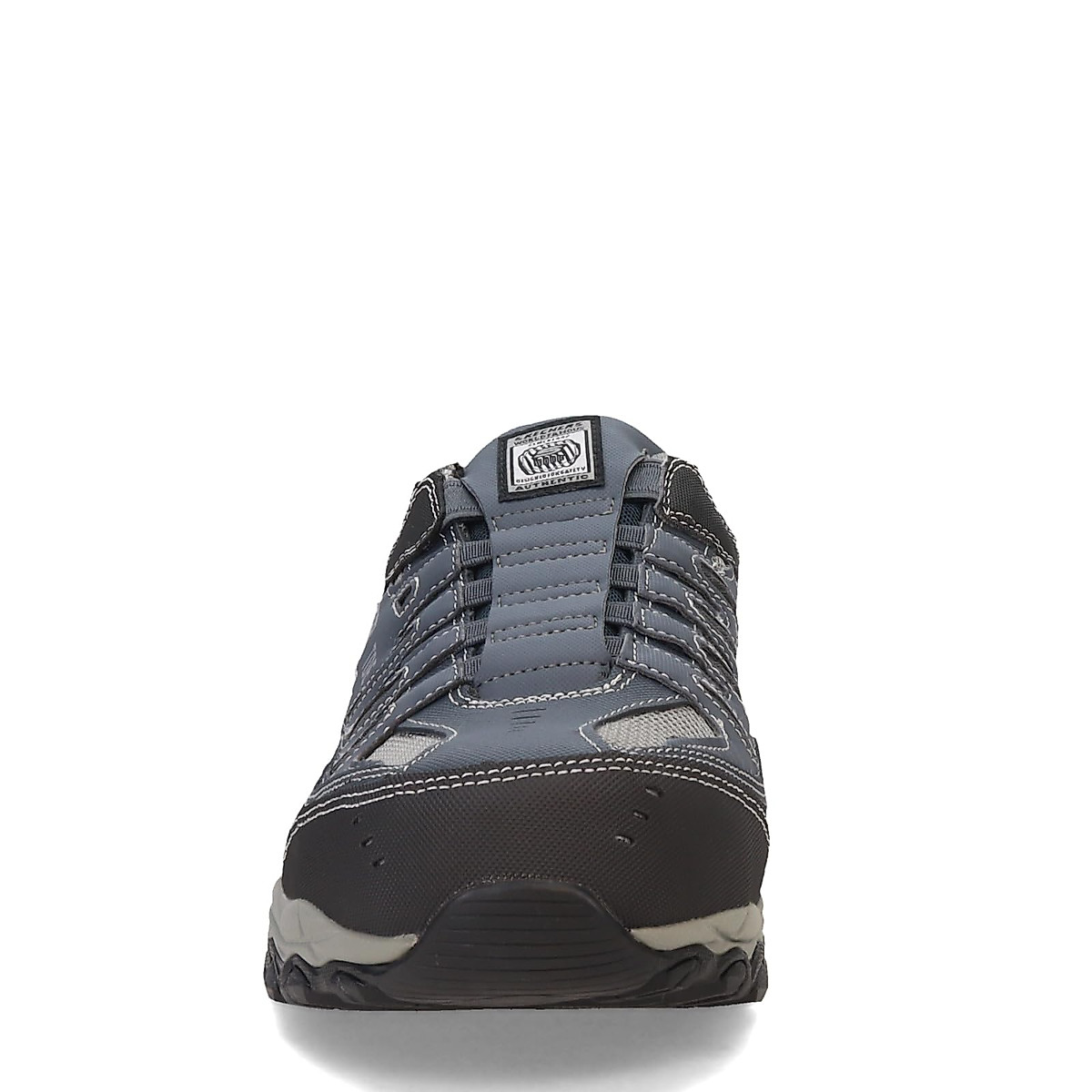 Skechers Men's Cankton Ebbitt Steel Toe Construction Shoe, Navy/Grey, 9