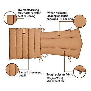 Kunste Adironack Chair Cushions Indoor Outdoor Furniture Replacement Cushions Patio Seating Cushions Set of 4 Red