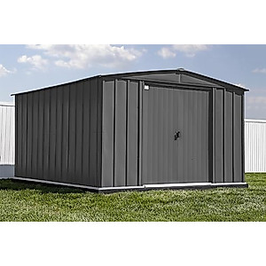 Arrow Classic Steel Storage Shed, 10x14, Charcoal