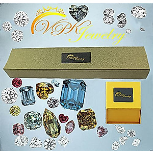 VPKJewelry 2.40 ct Real 925 Sterling Silver Wedding Engagement Crown 2 pc set Ring The best gifts for Women Ladies (7.5)