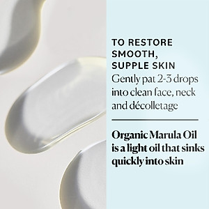 Sky Organics Organic Marula Oil for Face 100% Pure & Cold-Pressed USDA Certified Organic to Replenish, Balance & Boost Glow, 1 fl. Oz