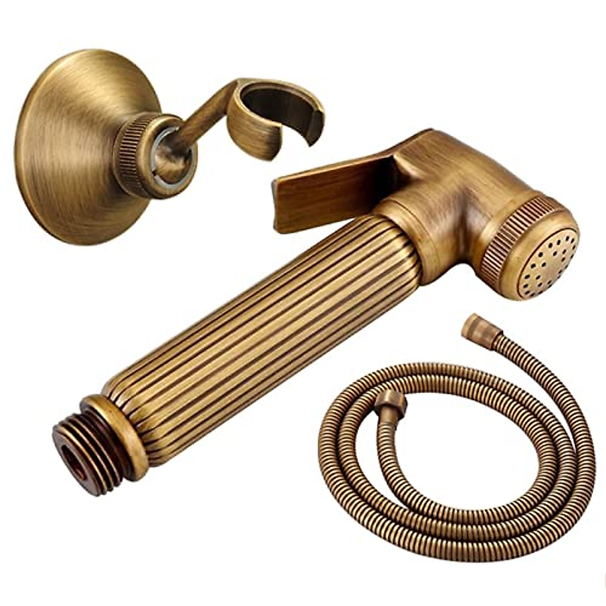 ZLOCYIVHE Toilet Spray Gun Set Hand Held Bidet Sprayer for Toilet Hand Shower for Toilet Use Cold Water Antique with Hose Brass Bidet Shower Sprayer