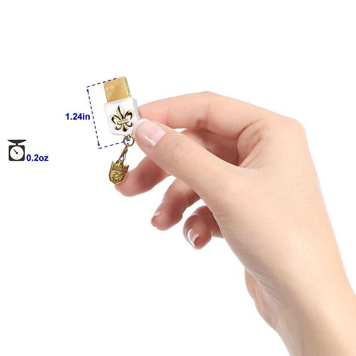 TOPMORE NR Series USB 3.0 The Capets Logo Design Flash Disk Portable High Read Speed Memory Stick (64GB, White & Gold)