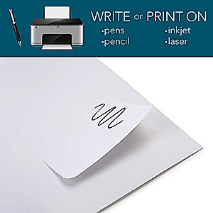 LotFancy Name Tag Stickers, 2 1/3" x 3 3/8", 20 Sheets (160 Labels), Matte White, Adhesive Blank Badge Labels for Inkjet/Laser Printer, Printable Sticker Paper