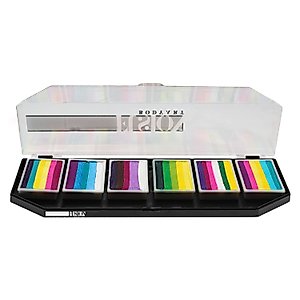 Fusion Body Art Pro Quality Professional Face Painting Palette - Leanne's Pretty Rainbow | Hypoallergenic Safe & Non-Toxic - Perfect for Full Face Designs and Cheek Art | US FDA and EU compliant