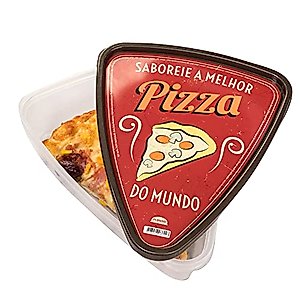 Pizza Slice Container Storage with Lids. Tray, Holder and Saver. 6 Plastic Packs to go. The Best Idea to Serve Pizza to Your Kids.