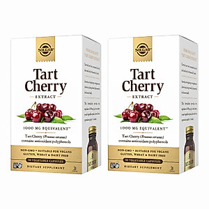 SOLGAR Tart Cherry - 90 Vegetable Capsules, Pack of 2 - Non-GMO, Vegan, Gluten Free, Dairy Free, Kosher - 180 Total Servings