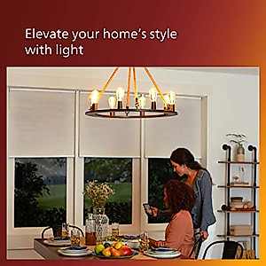 Philips LED Vintage Flicker-Free Amber Spiral ST19, Dimmable, Eye Comfort Technology, 300 Lumen, Amber (2000), 4.4W=40W, Title 20 Certified, E26 Base, 4PK (573963)
