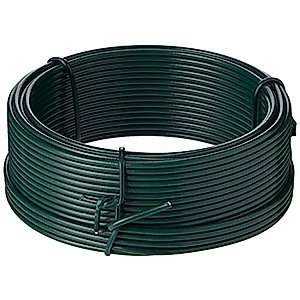 Bulk Hardware BH00135 Plastic Coated Garden Wire, 12 Gauge x 49', Green
