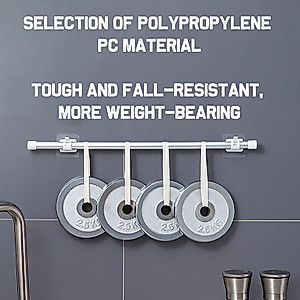 BLUGY Self Curtain Rod Holder Hooks Hanging Pole Clip Free Punching Pole Holder Pole Hook Clamp Bracket for Home Use 2pcs