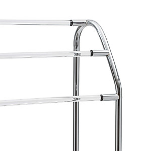Organize It All 3 Bar Bathroom Towel Drying Rack & Holder with Shelf , Chrome, 62443W-1