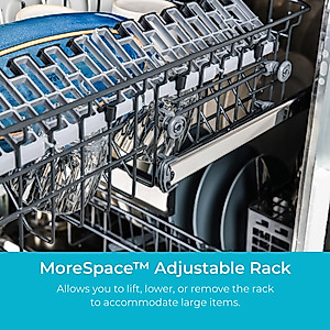 Kenmore 24" Built-In Stainless Steel Tub Dishwasher with SmartWash, UltraWash, SmartDry Plus, MoreSpace Adjustable Rack, Energy Star Certified, Fingerprint Resistant Stainless Steel