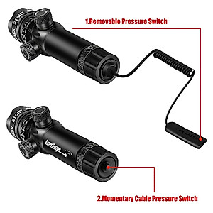 EZshoot BoreSighter for 0.177 to 0.54 Caliber Rifles Handgun and Green Laser Sight with Rail Mount - Include Barrel Mount Cable Switch