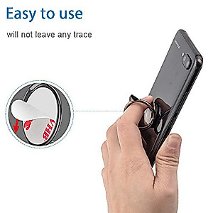aceyoon Phone Ring Cat Attachable Kickstand Ultra Thin Cute 360 Degree Smartphone Finger Grip Ring Holder Stand Compatible for Phone X, XS, XR, XS Max, 8, 7 Plus, 7, 6S Plus, 6, S9, S10 Black
