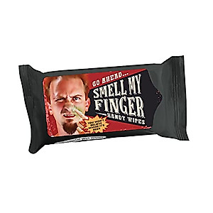 Smell My Finger Wet Wipes - Funny Travel Size Wet Wipes - Fun Birthday Gift Item - Stocking Stuffers for Adults - Naughty Dirty Santa - White Elephant Gift Exchange
