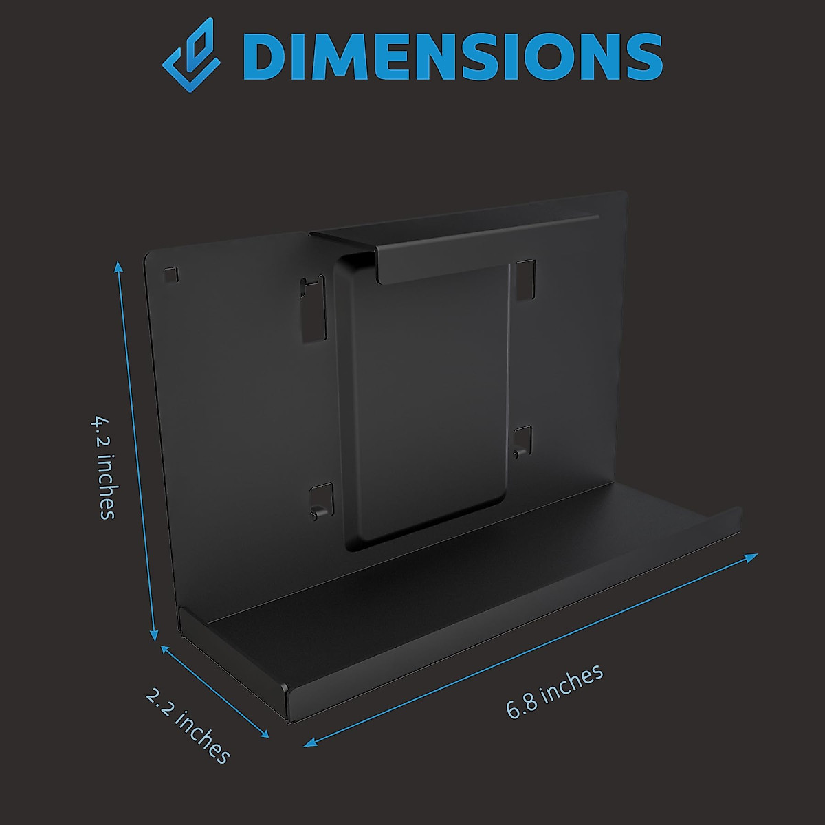 DEZCTOP D-Board Kit for Nintendo Switch Holder Accessories, Heavy Metal Support Black, Easy to Install, Quick-Mount for Bifrost Series Computer Desk Home Office Table Declutter Storage