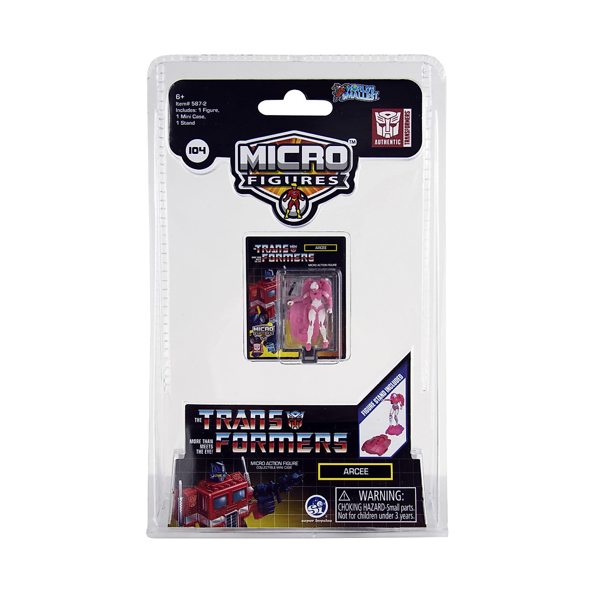 World's Smallest World’s Smallest Micro Action Figures Transformers Generation 2 Arcee, Megatron, and Soundwave.(Three Pack)