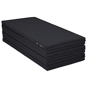 Z Athletic Folding Mat for Gymnastics and Tumbling, Grey, 4 Ft x 12 Ft x 2 In