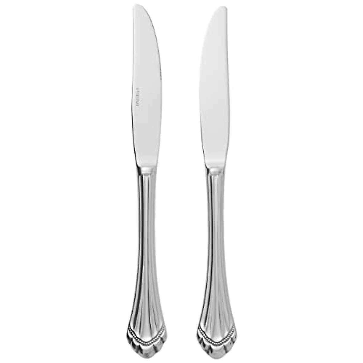 Oneida Marquette Fine Flatware Dinner Knives, Set of 4, 18/10 Stainless Steel, Silverware Set, Dishwasher Safe