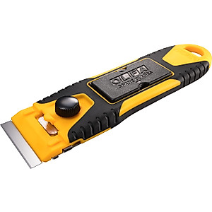 OLFA 40mm Mini Razor Scraper (GSR-2) - Stainless Steel Razor Blade Scraper Tool w/ 6 Blades & Reinforced Handle for Glass, Paint, Floors, Replacement Blades: OLFA 40mm GSB-2S/6B & 120mm GSB-1S Blades