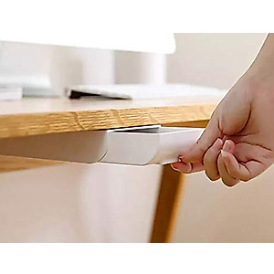 Hidden Underside Mini Desk Drawer Organizer- pencil cabinet Vanity Storage desktops and office space tray (3pack)