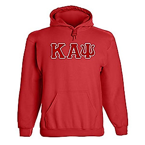 Kappa Alpha Psi Twill Letter Hoody Red Red-White Medium