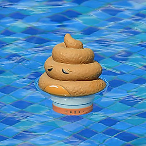 XY-WQ Chlorine Floater, Floating Pool Chlorine Dispenser (Emoji), Fits 1 and 3 Inch Tablets - Suitable Large and Small Pools, Hot Tub, Spa