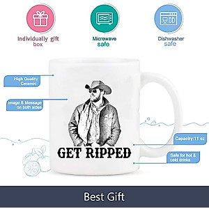 Get Ripped - Rip Wheeler Yellowstone Mug, Babimarkeebei Funny Coffee Mugs , Novelty Gift for Friend, Cute Coffee Cup Gifts 11oz -144