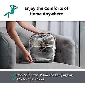 Chiropractic Neck Support Pillow - Cervical Collar - Neck Pain - Lower Back Lumbar Support - Memory Foam Travel Pillow - Grey