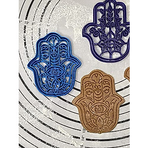 Premium Quality Set of 2 Hamsa Cookie Cutters & Molds 4” inch Produced by 3D Kitchen Art
